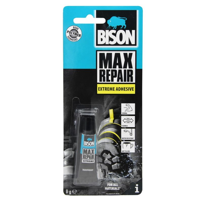 Universal adhesive, Bison, MAX Repair, 8 gr, tranparent | Me