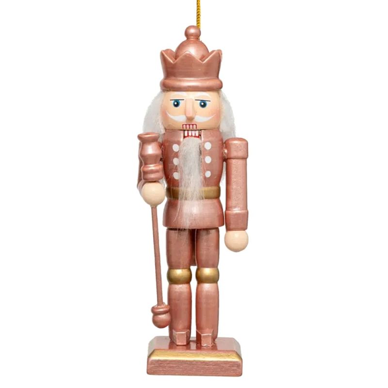 Hanging decorative object, nutcracker, pink color, 13 cm | M