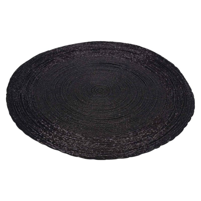 Table mat, plastic, black color, D35 cm | Megatek