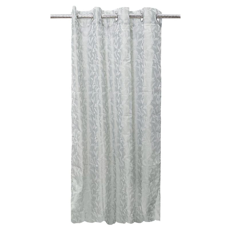 Perde e plotë me unaza, 100% poliestër, jacquard, floriri, 1
