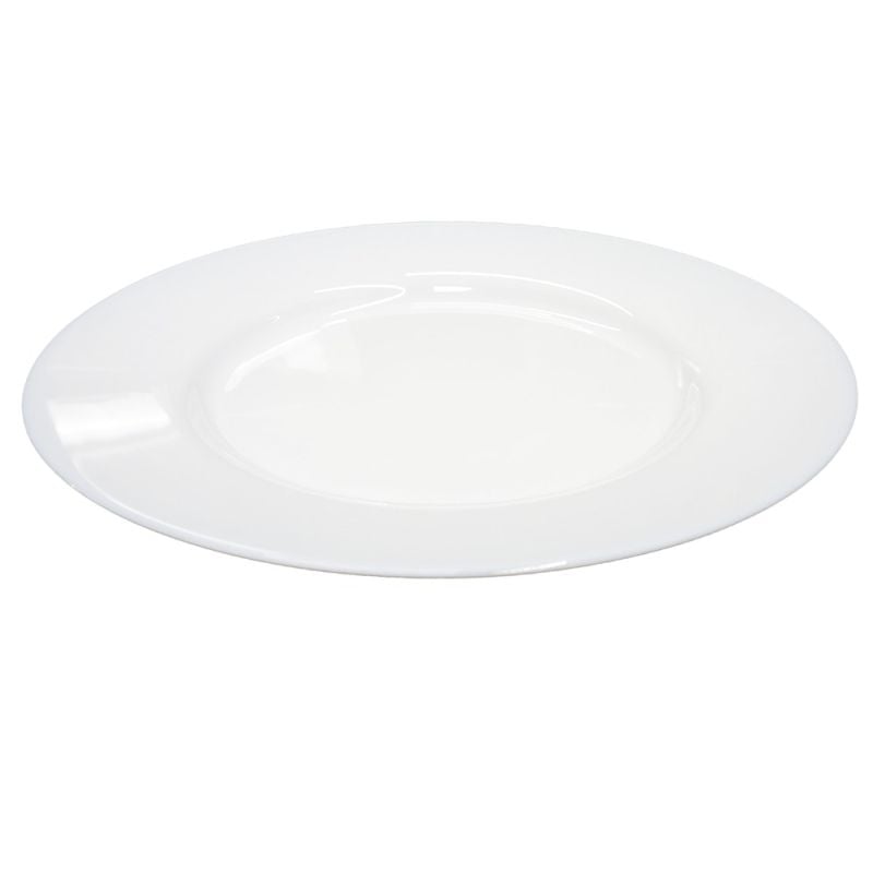 Everyday dinner plate, porcelain, white, Dia. 26.5 x H 2.5 c