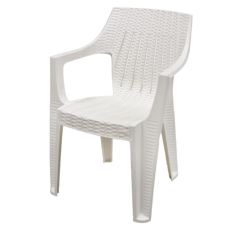 Tiger armchair, plastic, white, 59x58.5xH82 cm | Megatek