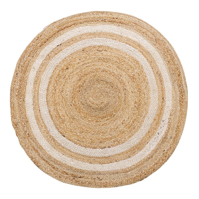 Circular rug, 100% jute, light beige, Dia. 100 cm | Megatek