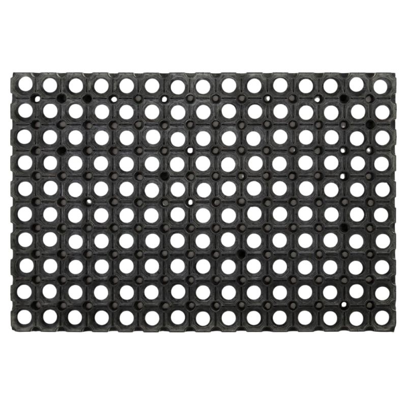 Gummy door mat, 100% rubber, black, 75x100 cm | Megatek