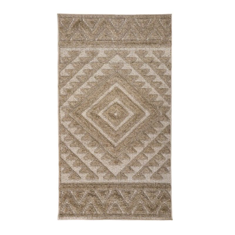 Lemans rug, polypropylene/frieze, dark beige, 80x150 cm | Me