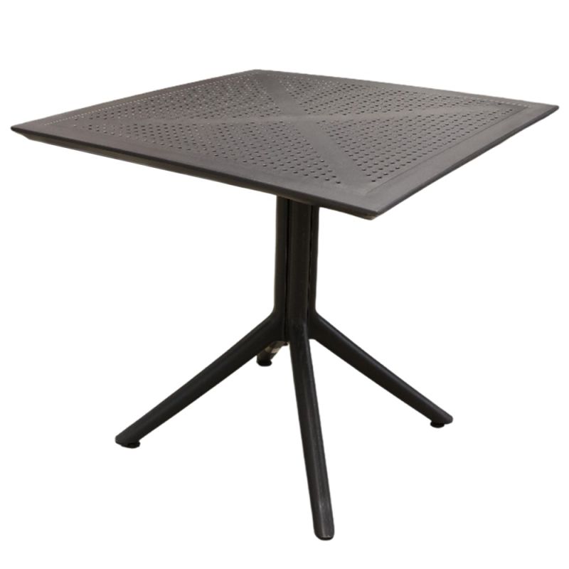 Tavoline plastike, Amanda, 80x80xH74 cm, ngjyre anthracite