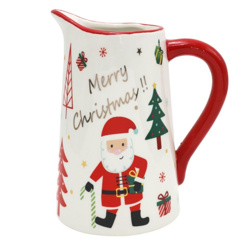 Milk jug, Christmas motif, porcelain, 16.2x11x19 cm | Megate