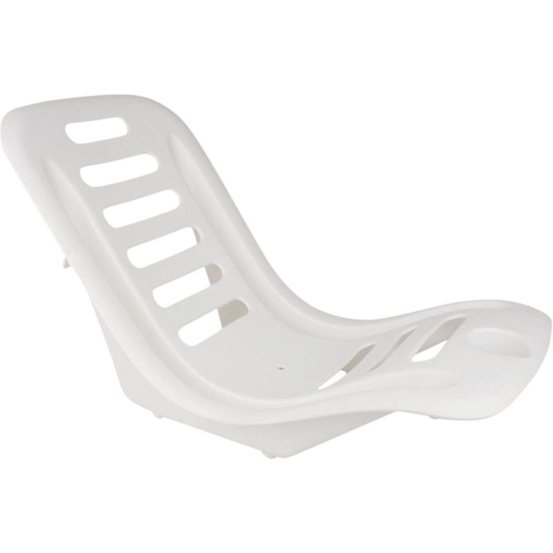 Beach relaxation bench, PP, white color, 55 cm | Megatek