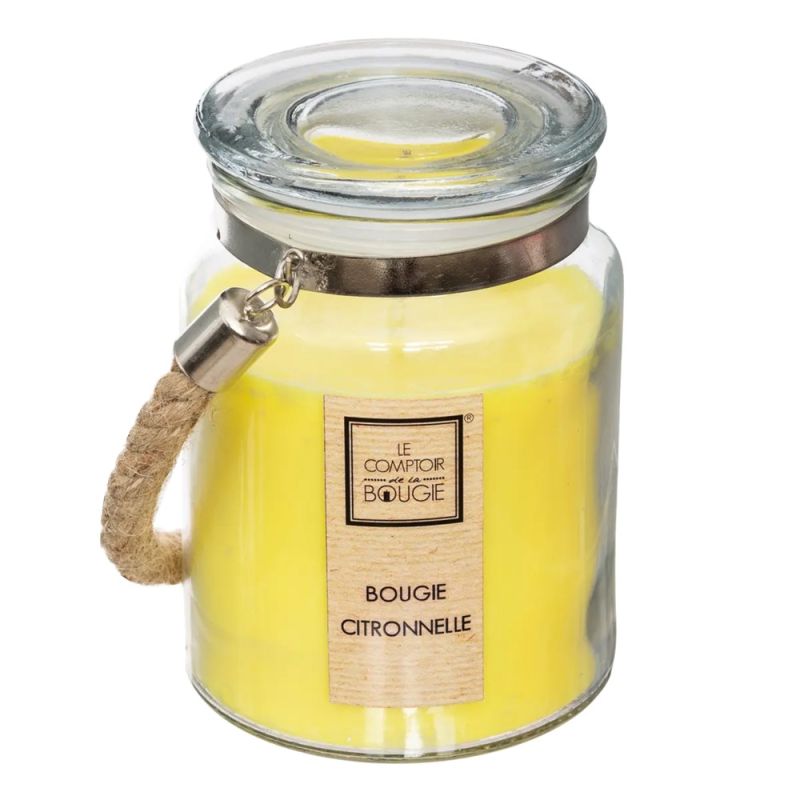 Scented candle, Citronella, yellow color, 500 g | Megatek