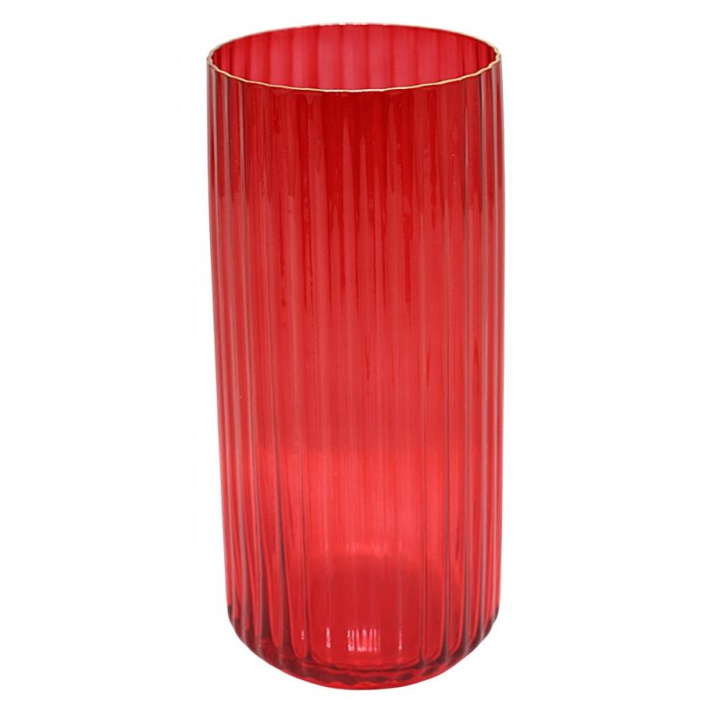 Water glass, glass, red, Dia. 7.5 x H 16 cm | Megatek