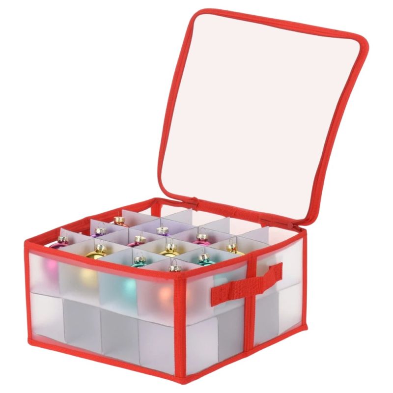 Storage box for glass spheres, plastic, semitransparent, 16