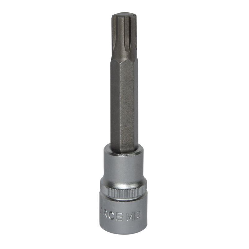 Ribe socket bit, FORCE, chrome-vanadium, 1/2 M12 | Megatek