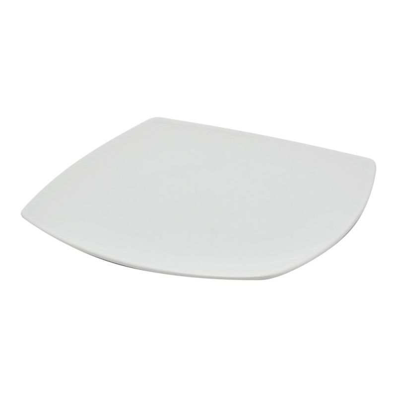 Dessert square plate TOKIO,Size: 21 cm. White, Porcelain | M