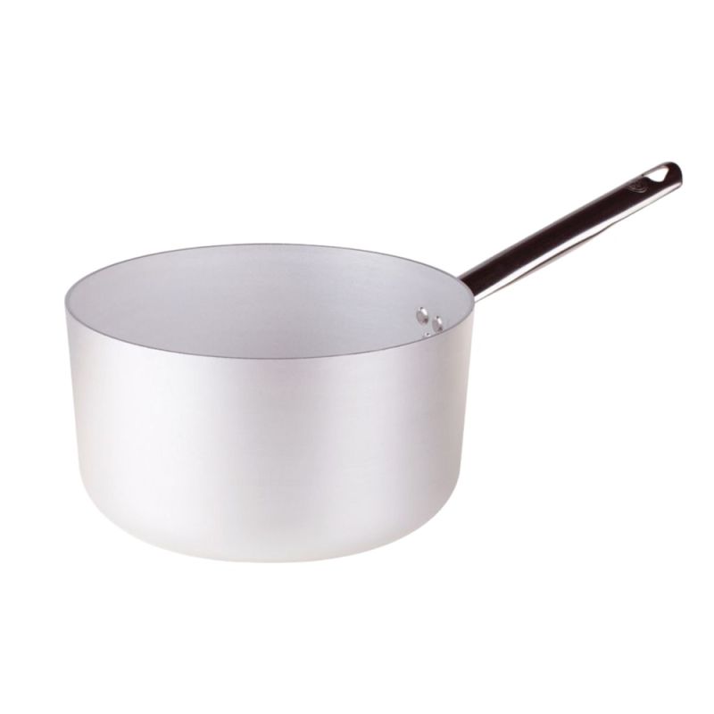 Deep pot, Size: 18x10 cm, Color: Silver, Material: Aluminium