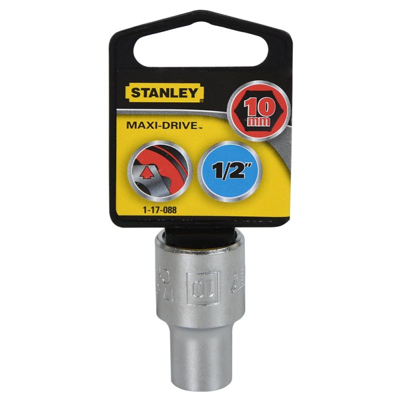 Flank deep socket, STANLEY, chrome vanadium, 1/2 ,6 PT, 10 m