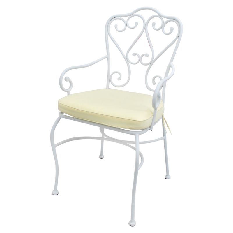 Romantica Chair Set, metal, white + polyester shelves | Mega