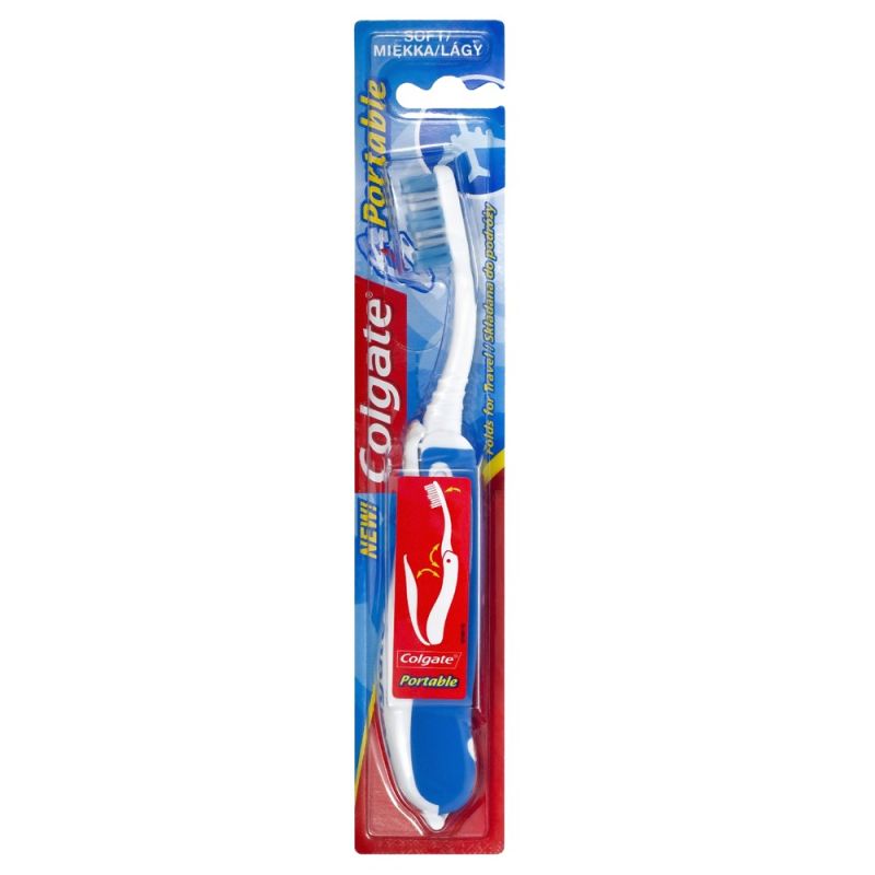 Portable toothbrush, Colgate, plastic, 22x5 cm, assorted, 1