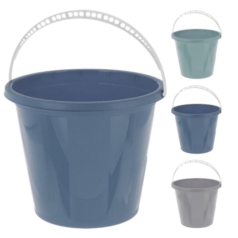 Simple cleaning bucket, Aurora, 30x29x36 cm, 10 l, gray, blu