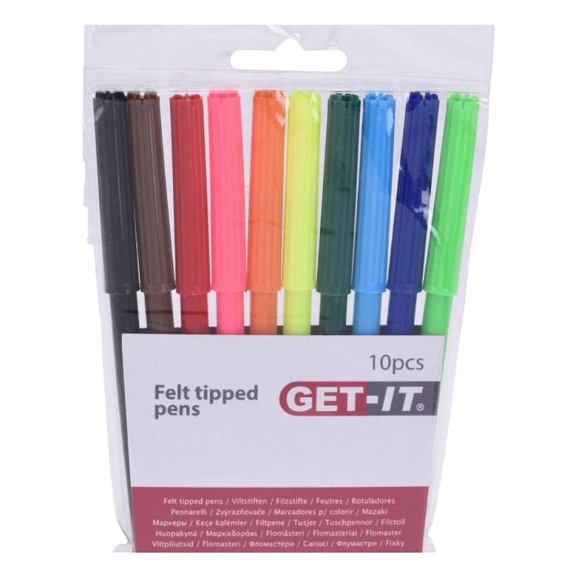 Colored markers for children. 10 pieces. 1 pack | Megatek