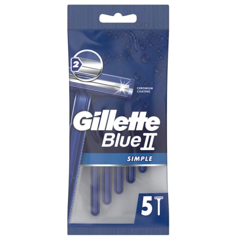 Blue 2 Simple Razor Blades 5 Pcs | Megatek