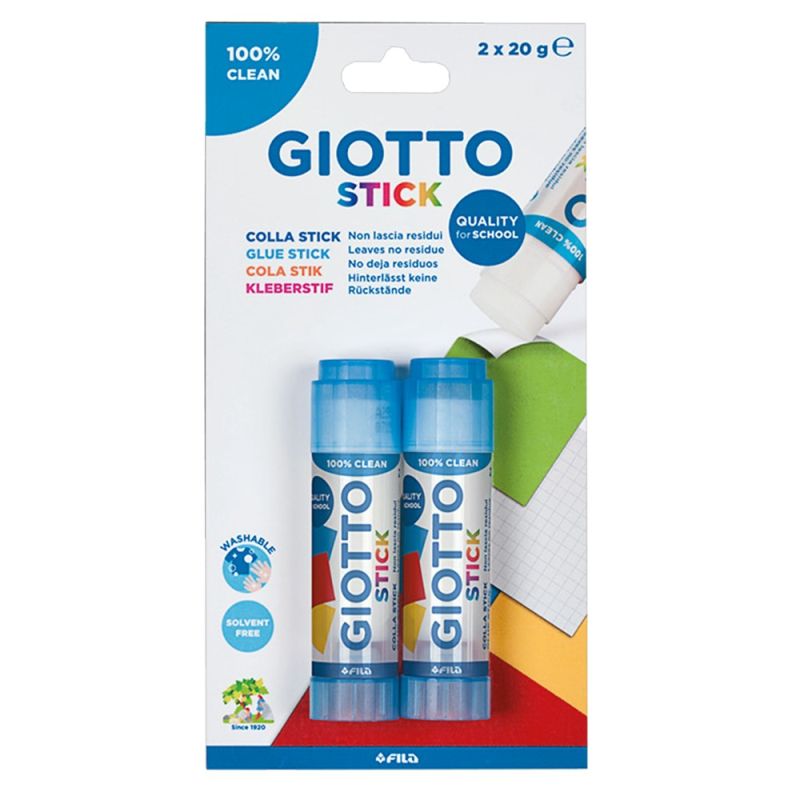 Glue stick, Giotto, Fila, plastic, 20 g, blue, 2 pieces | Me
