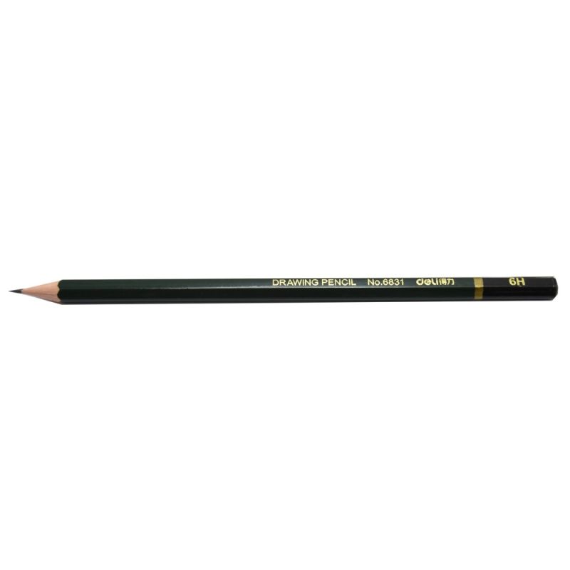 Pencil, Deli, 6H, Dark green B12, 1 piece | Megatek