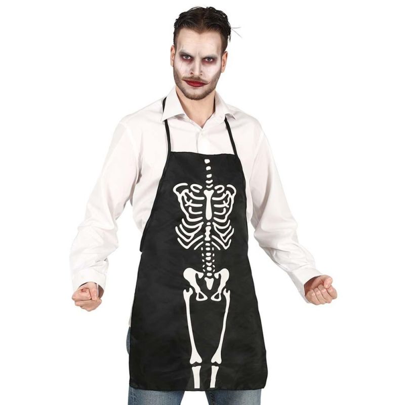 Halloween apron, skeleton, black, 1 piece | Megatek