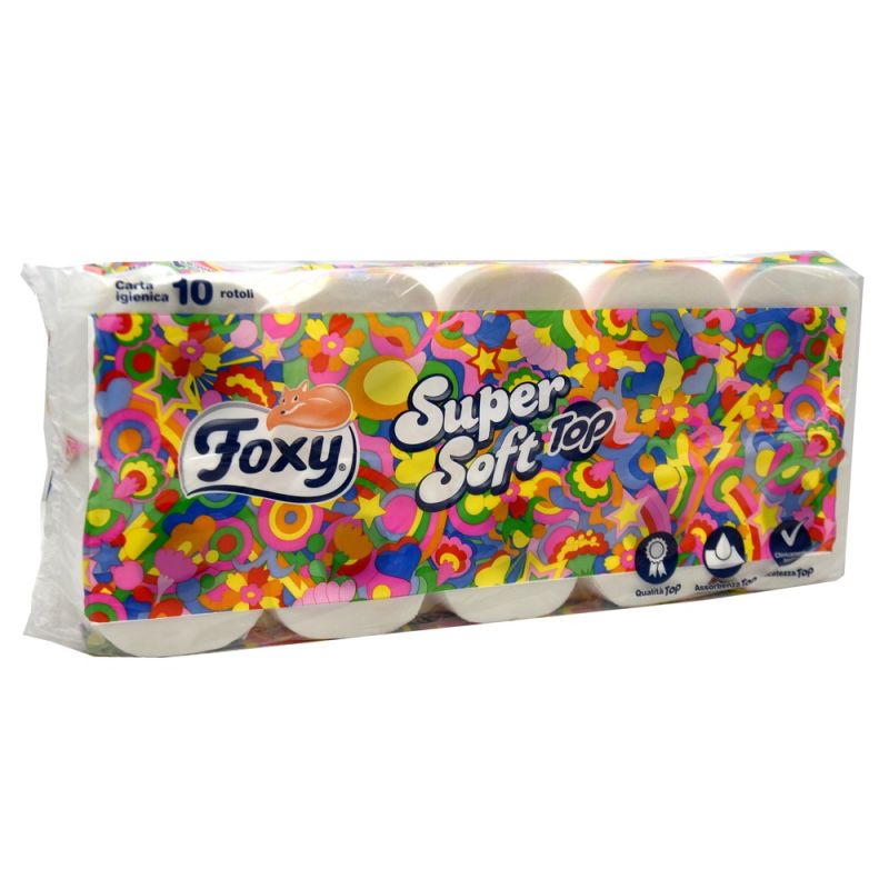 Toilet paper, Foxy, Supersoft, 10 rolls, 1 pack | Megatek