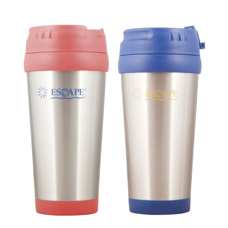 Termus kampingu gote, Escape, celik inoksi, 475 ml, roze/blu
