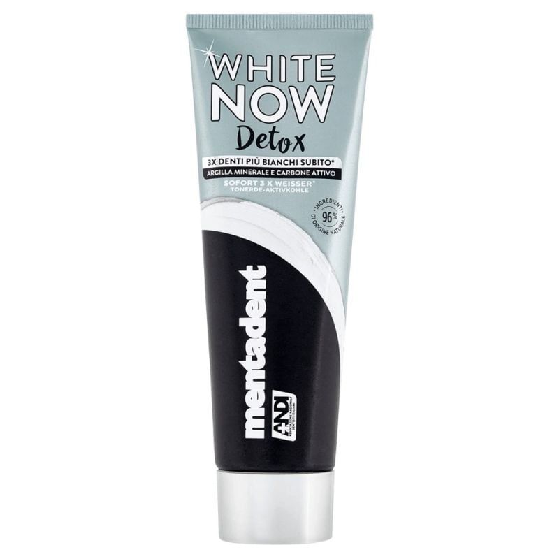 Toothpaste, Mentadent, White now detox, black, 75 ml, 1 piec