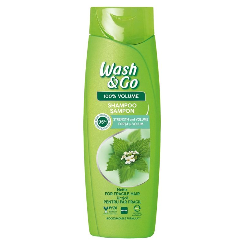 Hair shampoo for volume, with strengthening effect, Wash & G