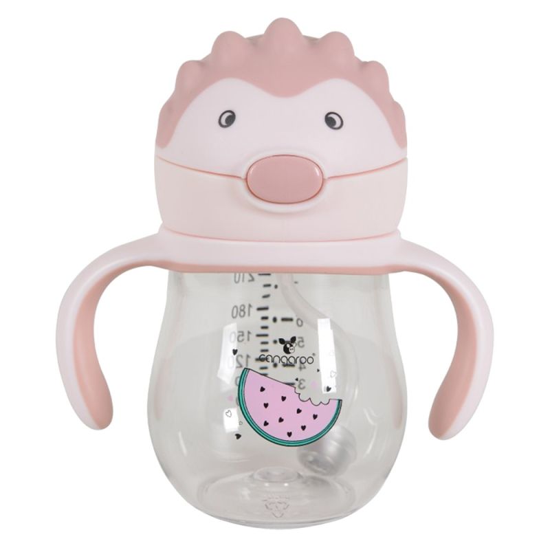Baby juice bottle, Kangaroo, pink, 6 months +, 250 ml, 1 pie