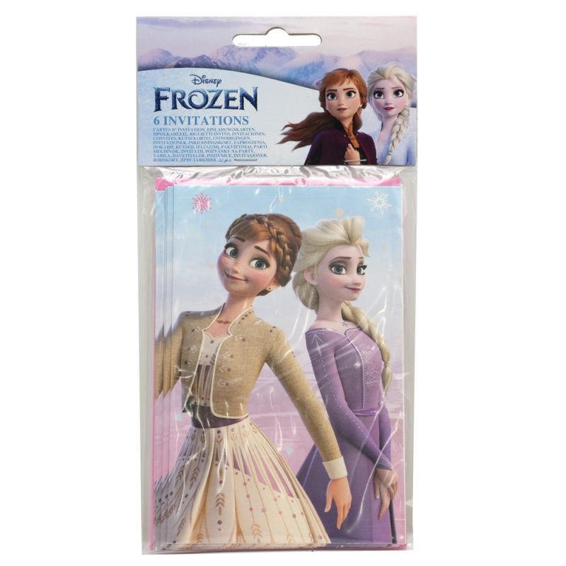 Invitation, Frozen II, cardboard, with envelope, 14x9 cm, 6