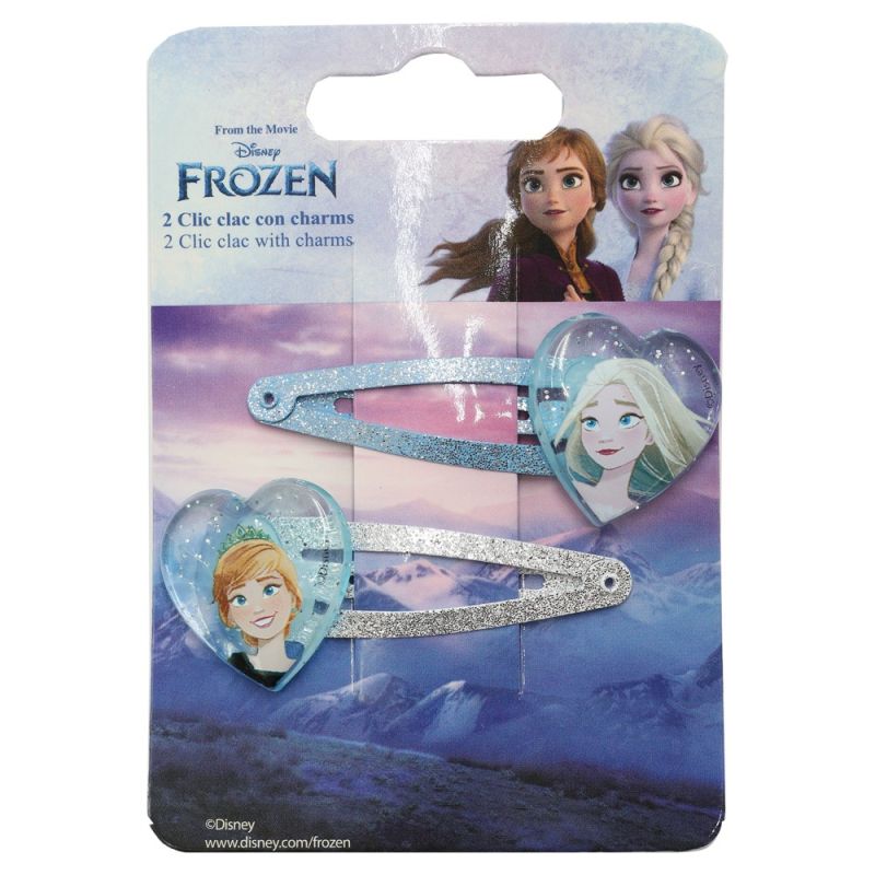 Hair clips for children, Frozen II, sky blue, 2 pieces | Meg