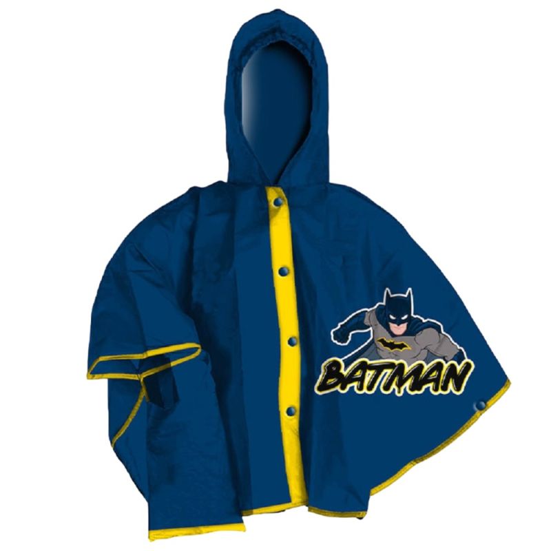 Rain cape for children, Batman, blue, 1 piece | Megatek