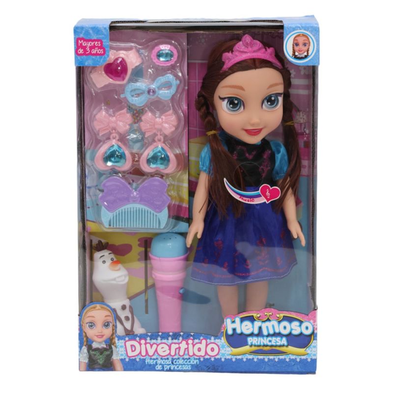 Kukull për fëmijë, Frozen, Elsa/Anna, mikse, 1 copë | Megate