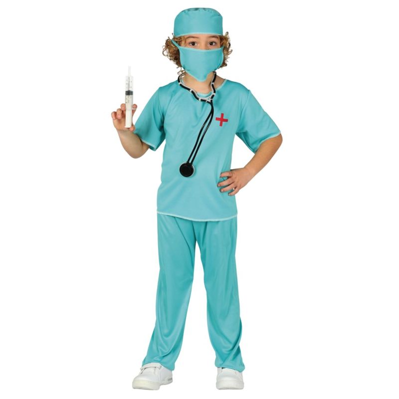 Kostum halloween për fëmijë,Surgeon, poliestër, blu, 5-6 vje