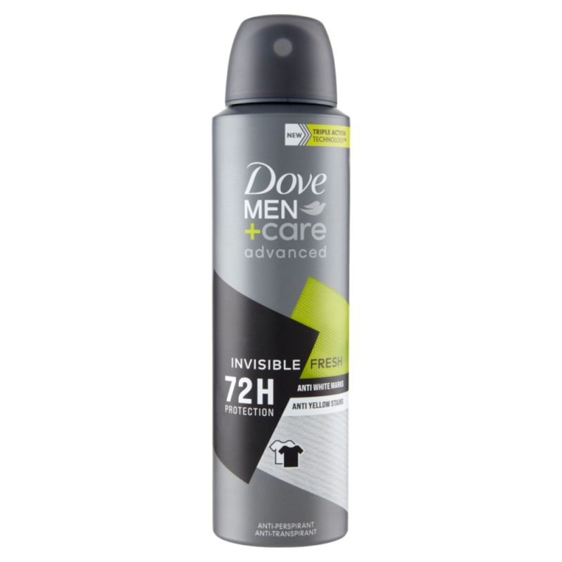 Antiperspirant for men, Dove, invisible fresh, 150 ml, 72h,