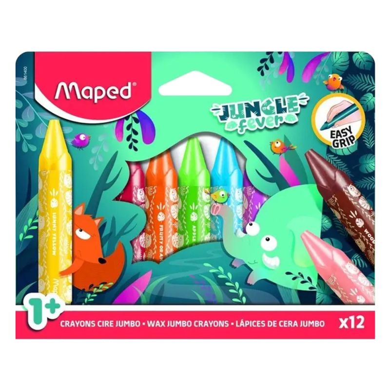 Fat paints, Maped, Jungle, Jumbo, 12 colors, 1 pack | Megate