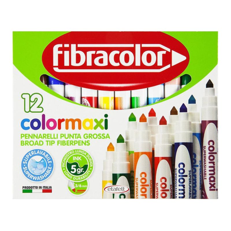 Water paints, Fibracolor, Colormaxi, 12 colors, 1 pack | Meg