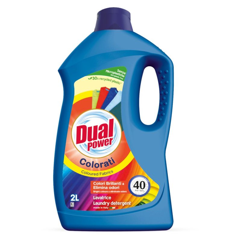 Liquid detergent for clothes, Dual, Color, 40 washes, 2 lt,