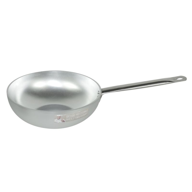 WOK Fraypan, Size: D. 28 x9.5 cm, Color: Silver, Material: A