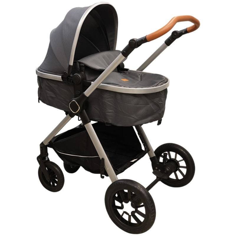 Baby stroller, Kidilo, aluminum/polyester, gray, 2 in 1, 1 p