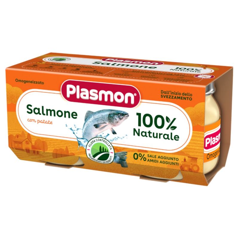 Pure për fëmijë, Plasmon, peshk merluc dhe patate, 2x80 gr,