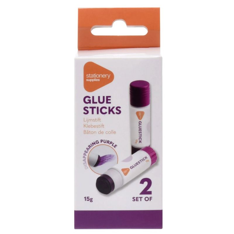 Glue stick, Stationary, 15 gr, 2 pieces, 1 pack | Megatek