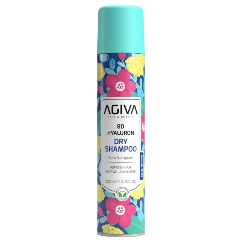 Dry hair shampoo, Agiva, 8D Hyaluron, Pro Care, 200 ml, 1 pi
