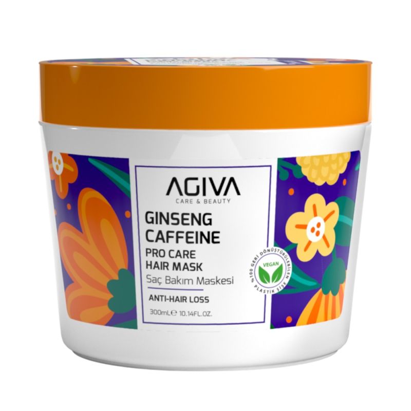 Hair mask, Agiva, Caffeine Ginseng, Pro Care, 300 ml, 1 piec