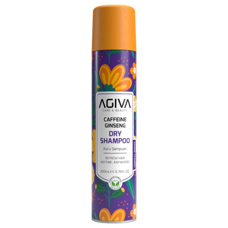 Dry hair shampoo, Agiva, Caffeine Ginseng, Pro Care, 200 ml,