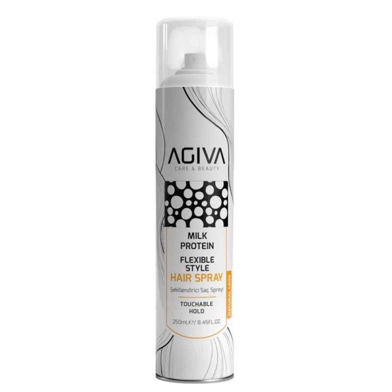 Hair spray, Agiva, Milk Protein, Pro Care, Flexible Style, 2