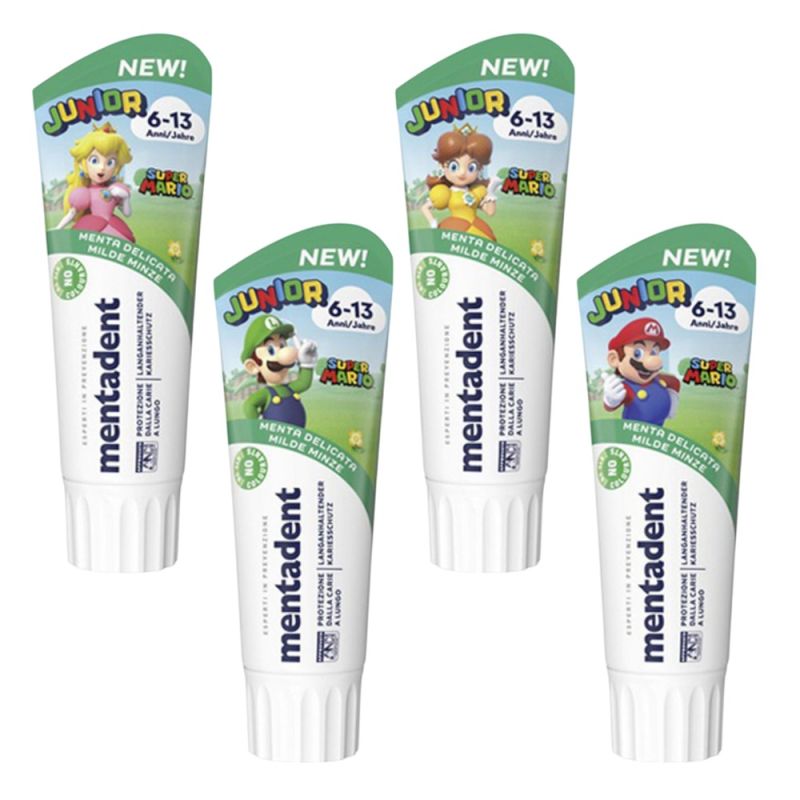 Children's toothpaste, Mentadent, Junior, Super Mario, 6-13